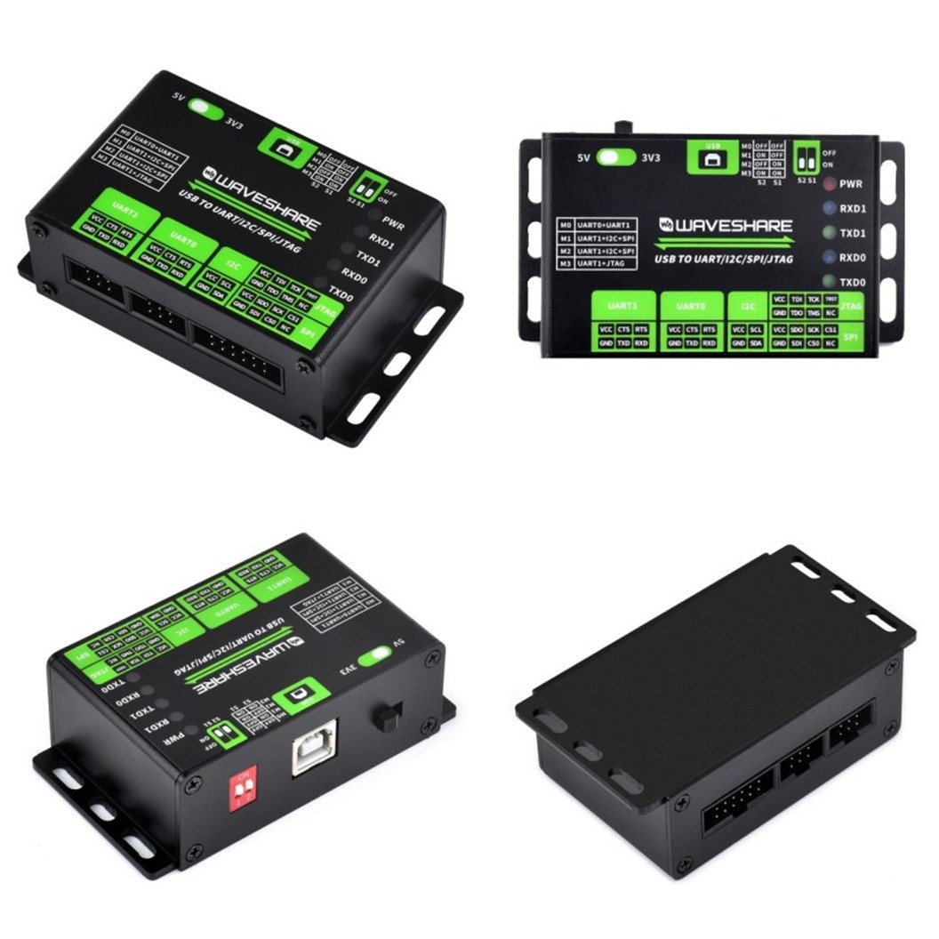 WS-002 WAVESHARE ตัวแปลงสัญญาณ USB To UART/I2C/SPI/JTAG Converter, Supports Multiple Interfaces ...