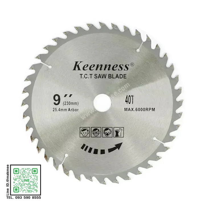 ใบเลื่อยวงเดือน Keenness ขนาด 9 นิ้ว 40 ฟัน รุ่น F114 - บริษัท มากมีดี จำกัด