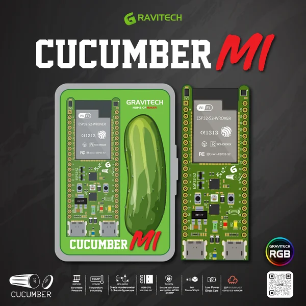 Cucumber MI Gravitech ESP32-S2 WiFi Dev Board - GRAVITECH THAI (THAILAND)