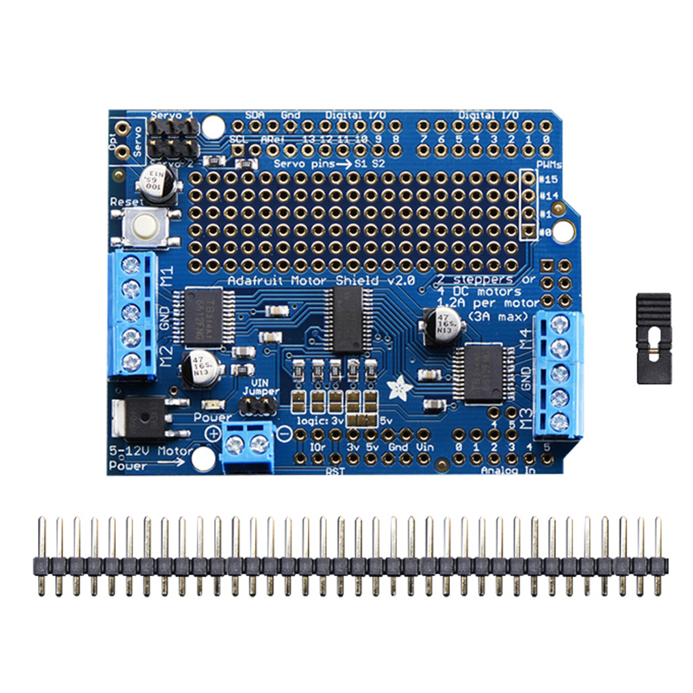 Adafruit Motor/Stepper/Servo Shield for Arduino v2 Kit - v2.3 - GRAVITECH THAI (THAILAND)