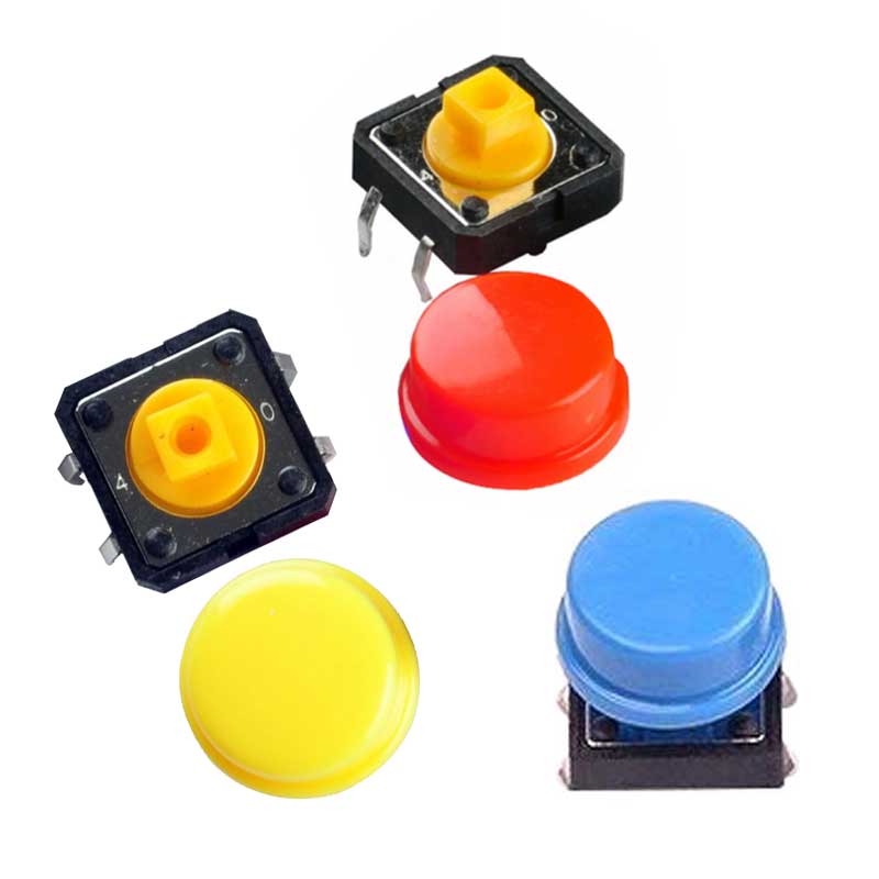 Momentary Push Button Switches - 12mm Square - GRAVITECH THAI (THAILAND)