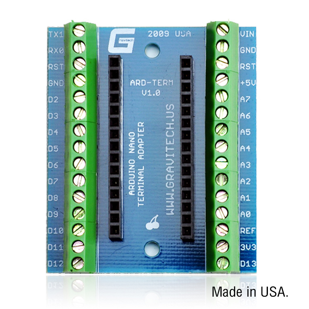 Terminal Adapter for the Arduino Nano - GRAVITECH THAI (THAILAND)