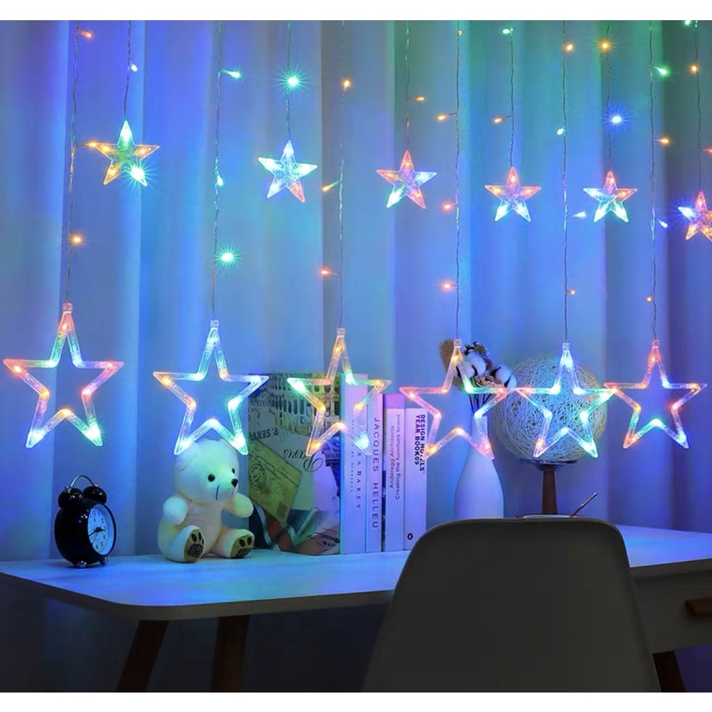ไฟLED ม่านดาว ไฟประดับ ไฟปีใหม่ LED ไฟตกแต่ง ไฟดาว ไฟตกแต่งห้อง ไฟ ...